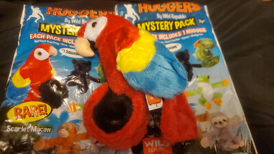 Wild Republic Huggers Talking Red Macaw Plush Slap Bracelet | eBay