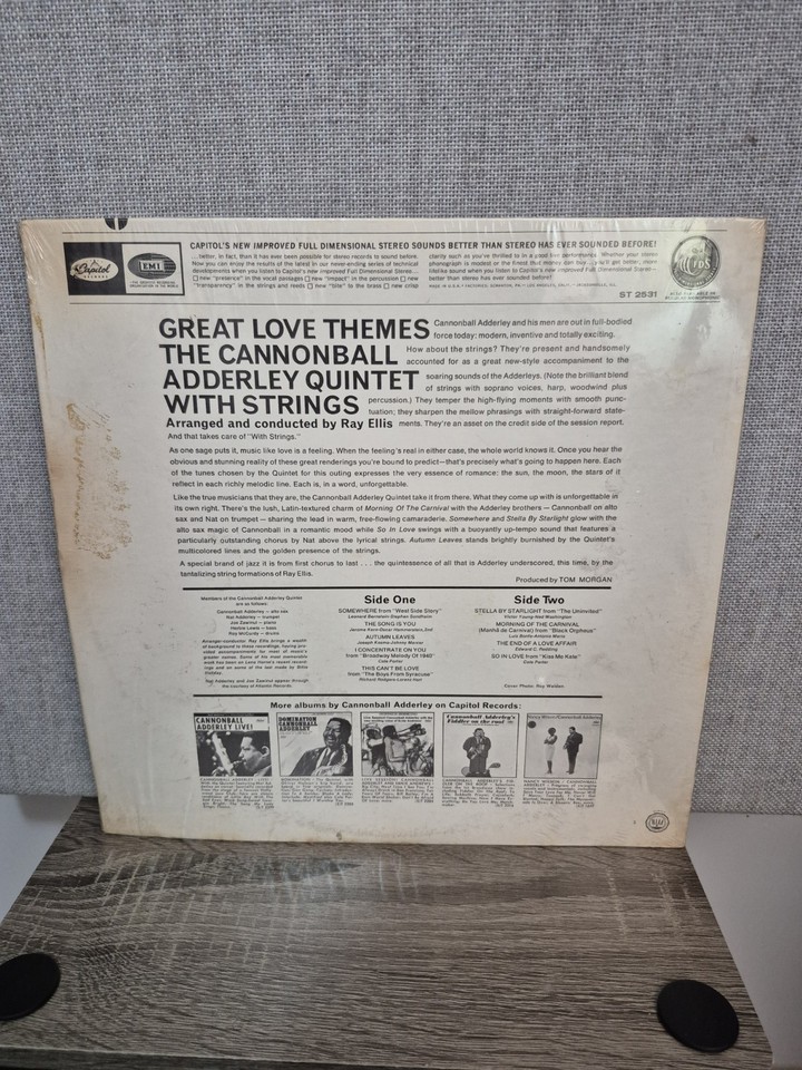 CANNONBALL ADDERLEY Great Love Themes LP 1966 1ST PRESS w/ Strings ...