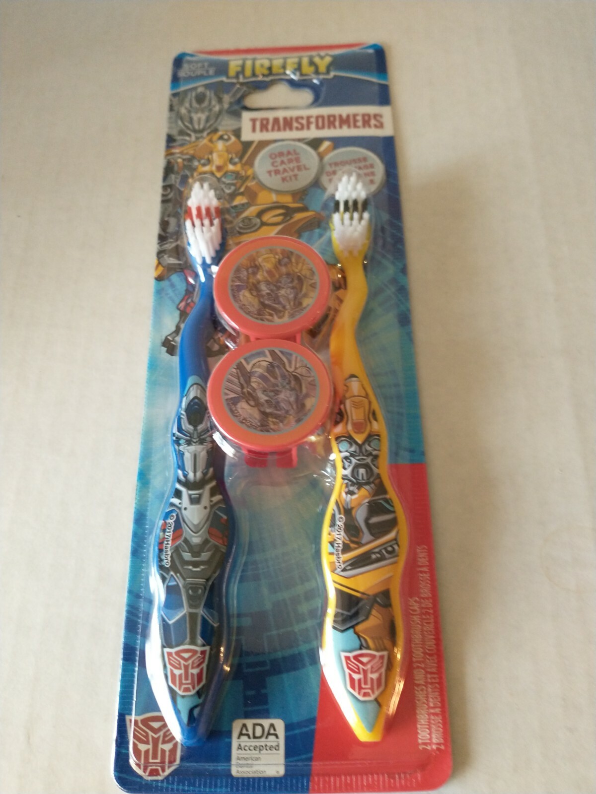 3 Pack Firefly Transformer Kids Toothbrush w/ Travel Caps (Total 6 ...