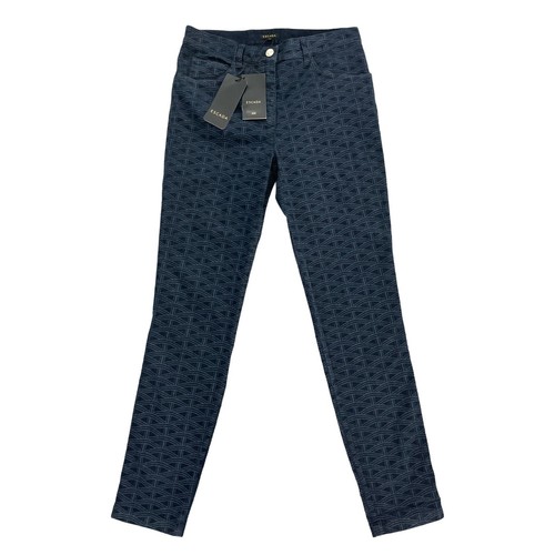 Escada Women's Patterned Straight Leg Jeans Size 8 / 38 NWT $285 Metal ...