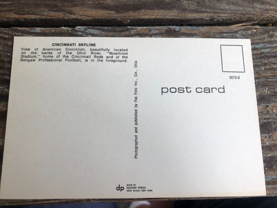 Vintage Postcard 1970s Cincinnati Reds Riverfront Stadium Ohio River At ...