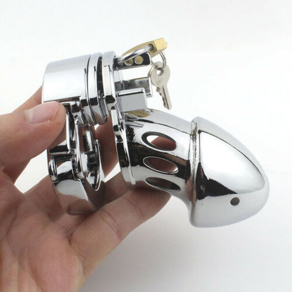 Male Chastity Cage Penis Device Lockable Rings with Padlock for Men ...