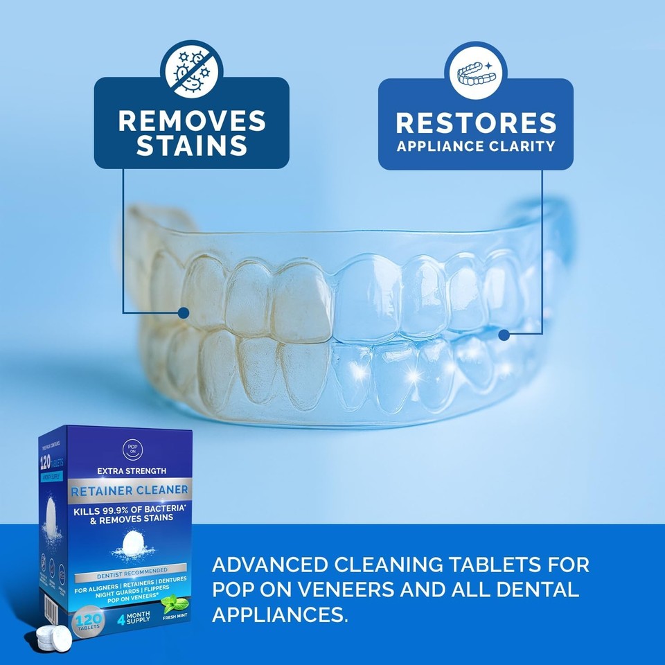 Retainer Cleaner Tablets for Invisalign Approved for Ultrasonic ...