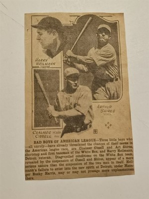 Harry Heilmann Art Shires Bill Cissell 1929 Baseball Collage | eBay