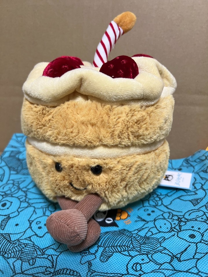 Jellycat Amuseables Cake Plush Doll Toy NWT Strawberry Birthday Cake ...