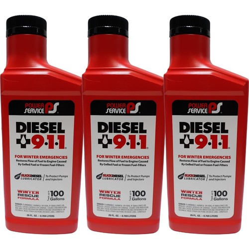 3 Pk. Power Service Diesel 911 Part No. 8026 Fuel Supplement - Anti-Gel ...