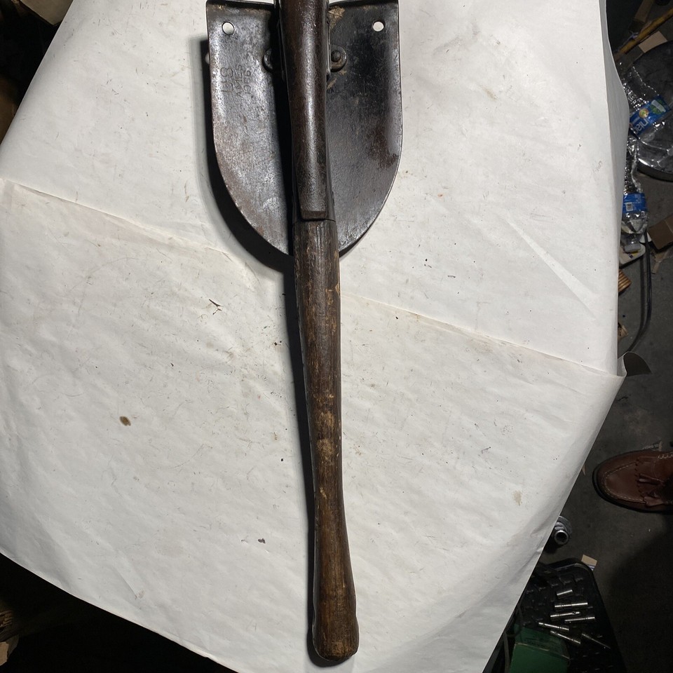 US Army 1966 Vietnam War AMES Intrenching Shovel w/Pick Threads Turn ...