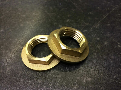 BRASS BACK NUTS - FOR BASIN, SINK TAPS & MIXERS - 1/2 BSP - 1 PAIR (2 ...