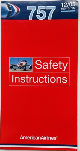American Airlines Safety Card - Boeing 757 - December 2005 | eBay