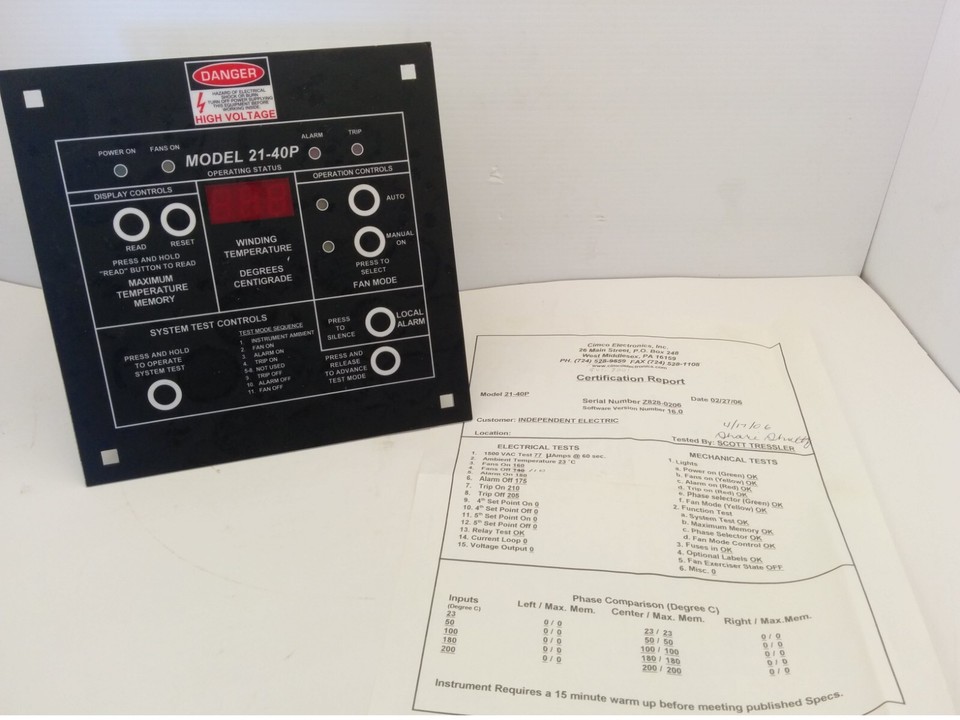 CIMCO ELECTRONICS MODEL 21-40P TEMPERATURE CONTROLLER, NIB | eBay