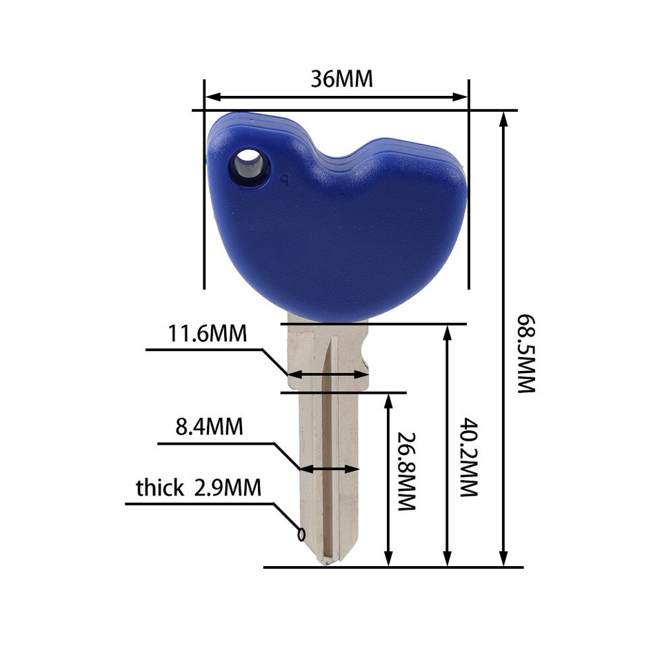 Uncut Blade Blank Key Fit Vespa Piaggio 3VTE Fly 125 200 GTS250 300 ...