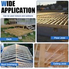 Light Joist Rafter U Hanger for Slopeable 2‘’X8'' Galvanized surface 25 ...