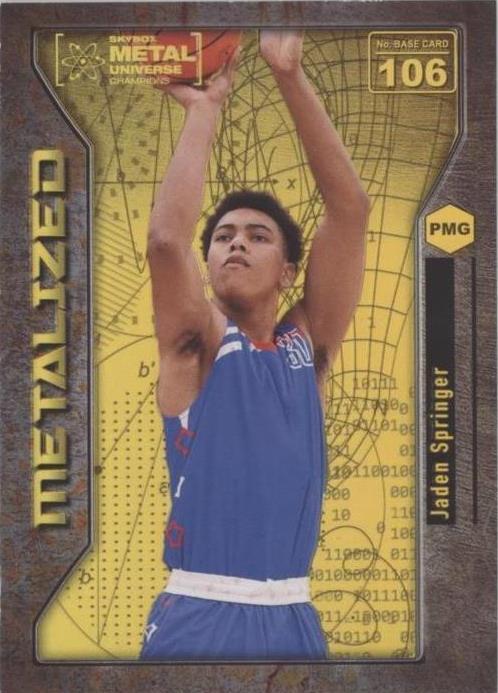 2021 Skybox Metal Universe Champions - Metalized Rookies Jaden Springer ...
