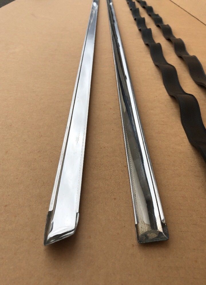 Chrome rocker panel moldings Fits Mercedes R107 350sl 380sl 450sl 500sl ...