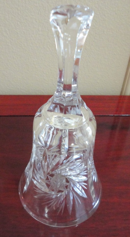 Beautiful Vintage Crystal Clear Glass Dinner Bell Excellent | eBay