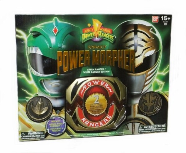 Bandai Mighty Morphin Power Rangers Legacy Morpher Green White Ranger ...