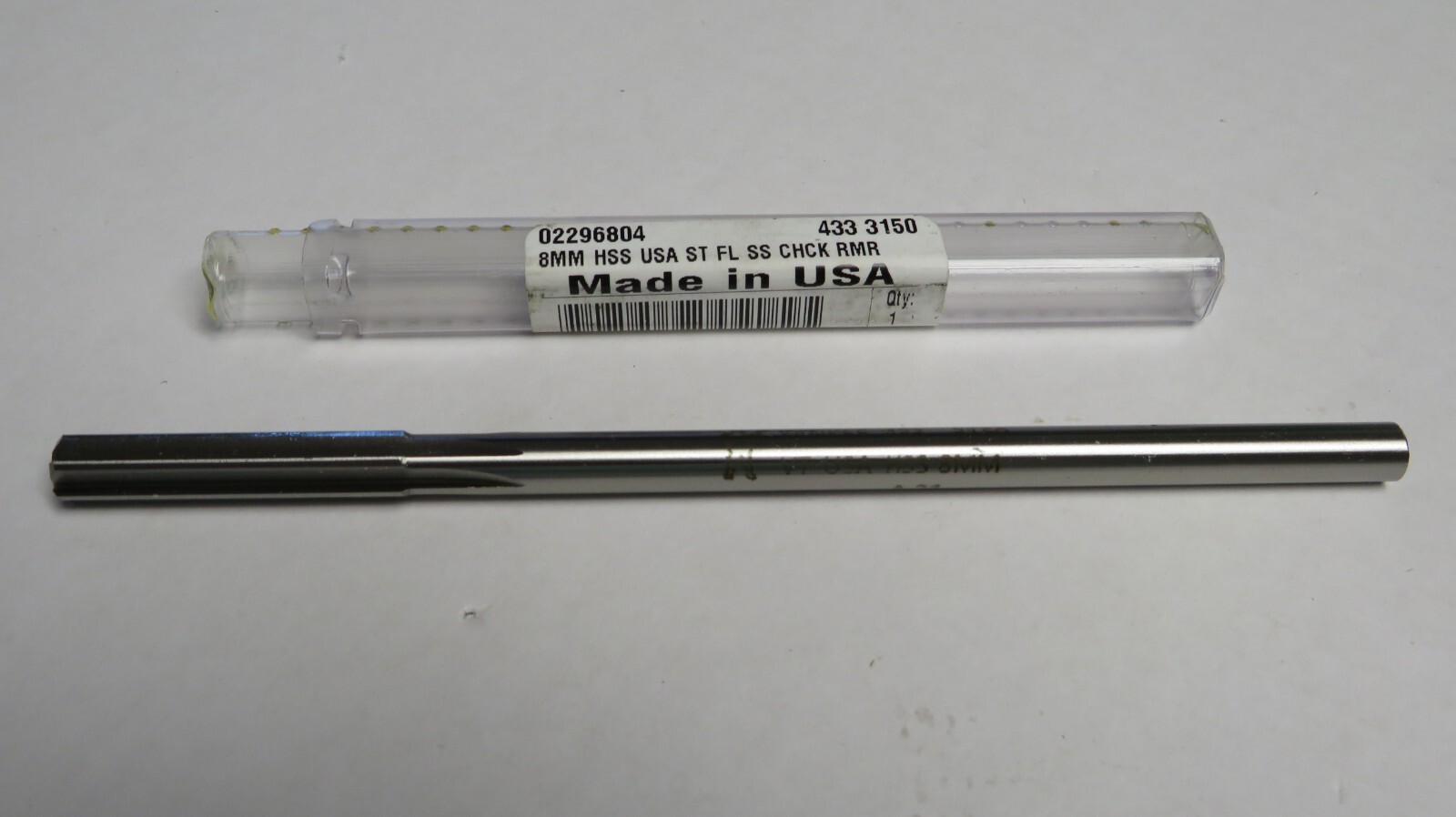 8MM DIAMETER 6-FLUTE STRAIGHT SHANK STRAIGHT FLUTE HSS RH CHUCKING ...