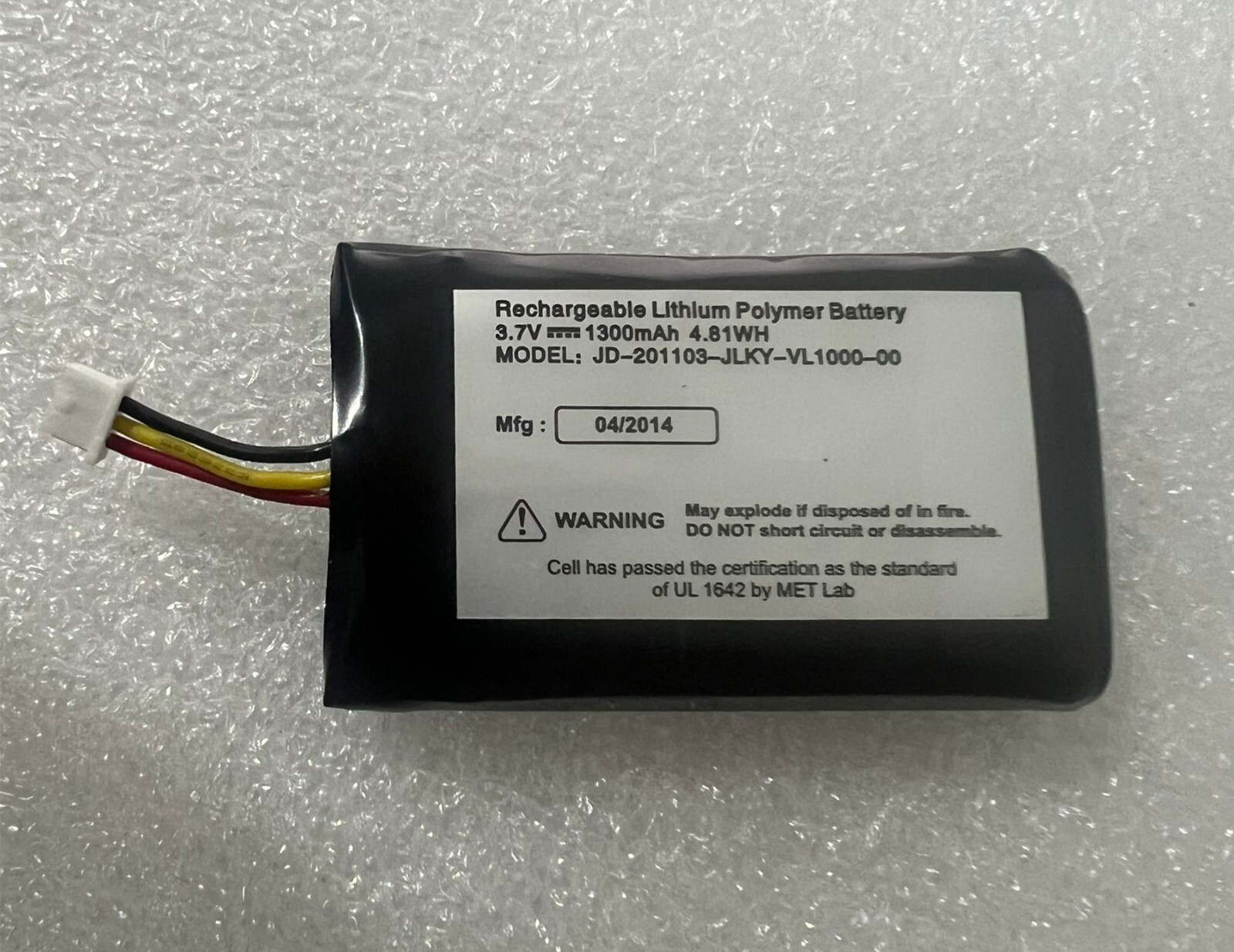 New Genuine 1300mAh 4.81Wh 3.7V Rechargeable Battery JD-201103-JLKY ...