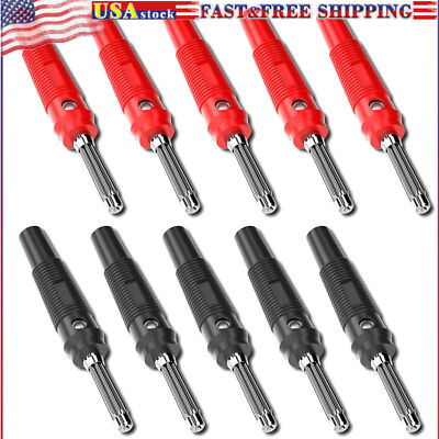 4mm High Current Banana Plugs Stackable 32A Screw Type Solder Banana ...