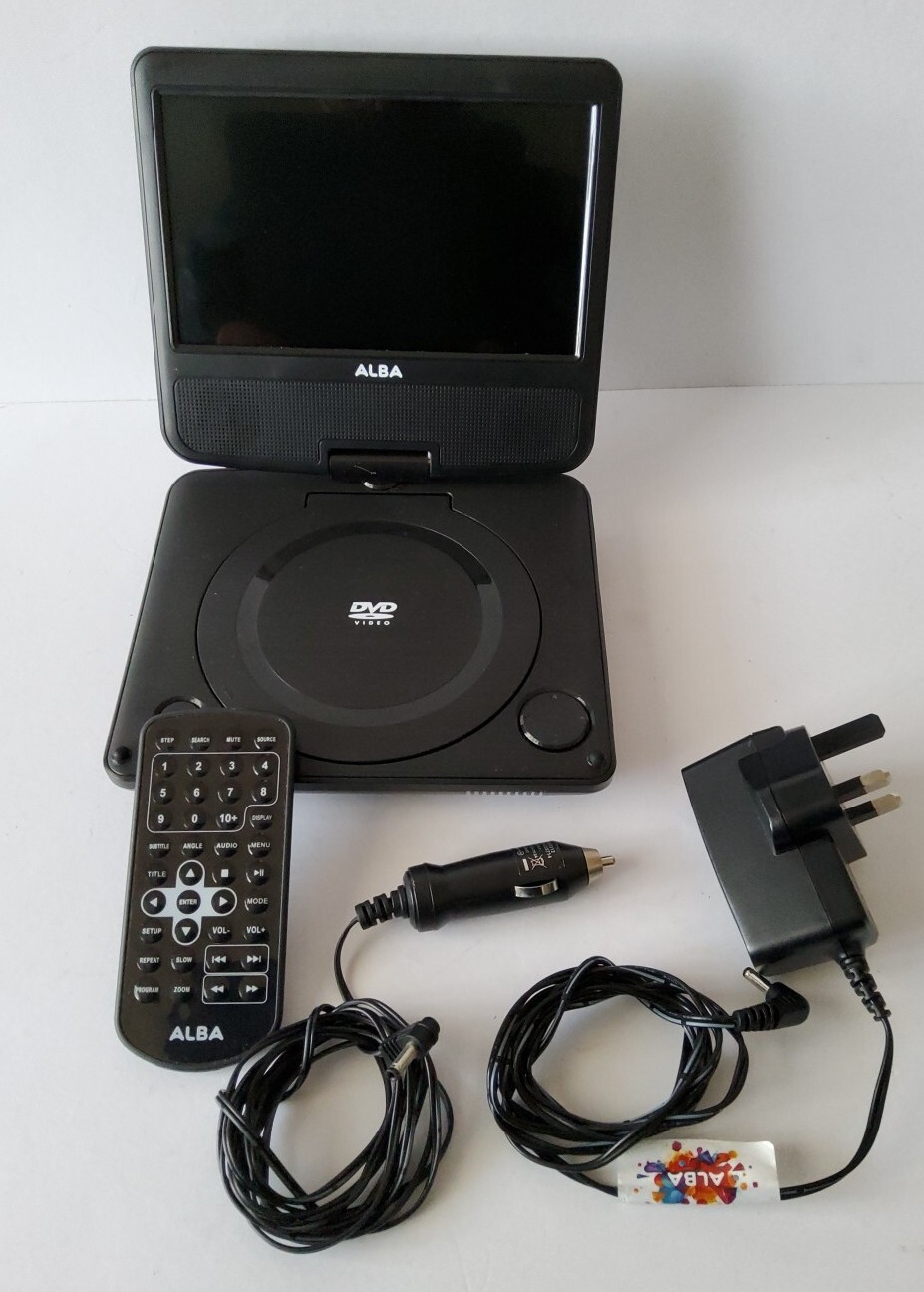 Alba 7 Inch Portable Swivel Screen DVD Player With 1 Year - T-701 Black ...