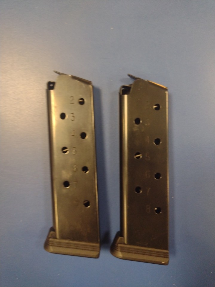 2 Rare Checkmate Para Ordnance 1911 45 ACP 8 Round Full Size Magazine ...