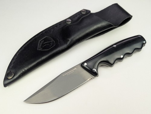 Credo Knife - Condor Tool & Knife - Black G10 Handle + Leather Belt ...