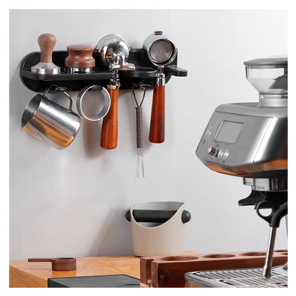 Coffee Portafilter Wall Mount Rack, Space Saving Floating Wall Shelves ...