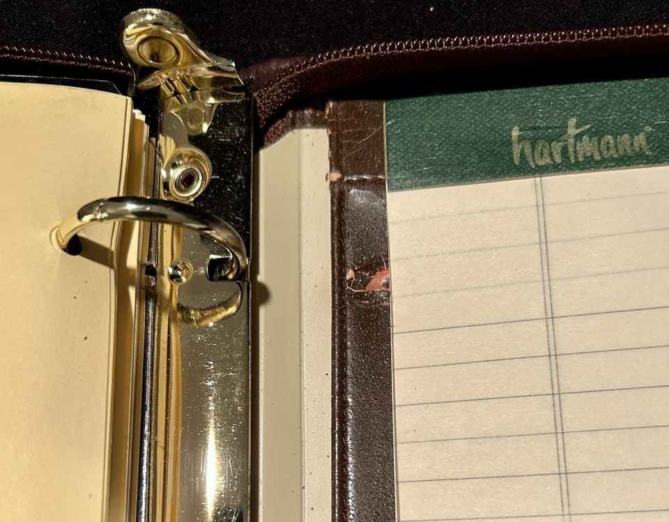 Vintage Hartmann Belting Agenda Leather 3-Ring Zip Day Planner ...