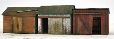 Banta Modelwork THREE SHEDS O On30 Model Railroad Structure Unpainted ...