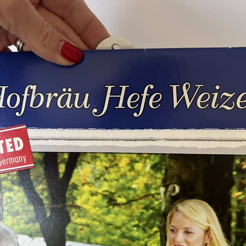 Hofbrau HB Hofbrauhaus Hefe Weizen Germany Beer Cardboard Table Tent ...