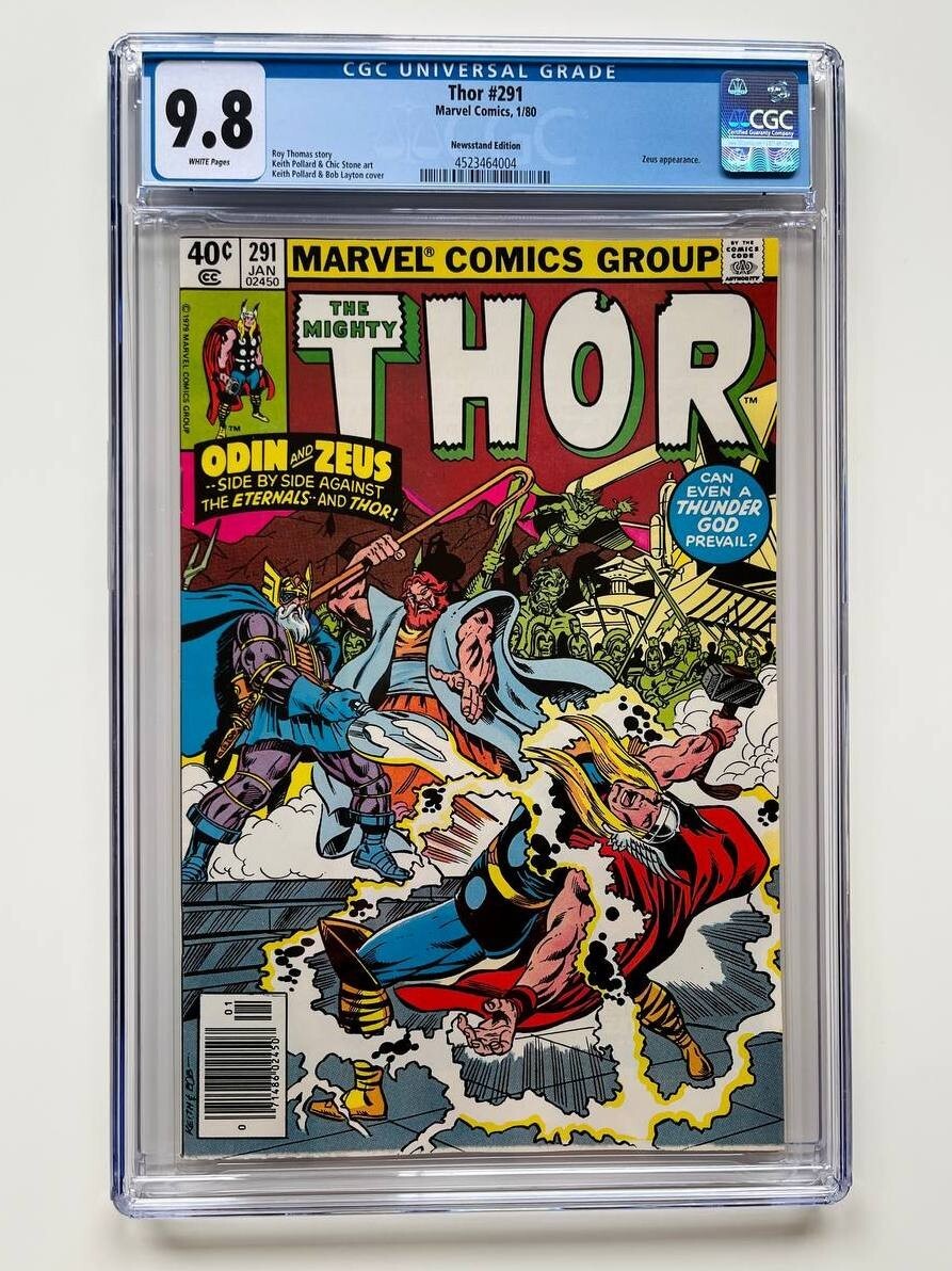 THE MIGHTY THOR #291 CGC 9.8 NEWSSTAND (1980) Odin vs. Zeus | eBay