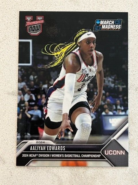 AALIYAH EDWARDS UConn 2023-24 Bowman U Now University MARCH MADNESS ...