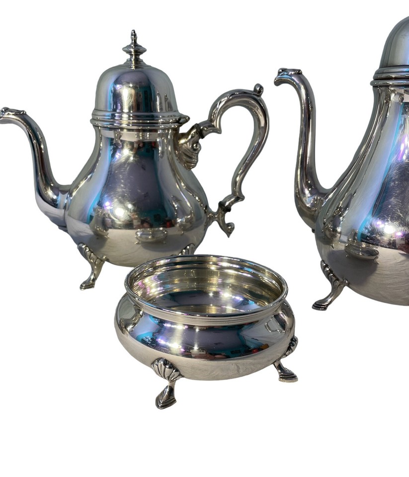Antique Georgian Court International Silver Company Silver Soldered Tea ...