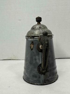 Graniteware Coffee Pot 6" Agate Mfg. W/ Iron Handle Kitchen Cookware | eBay
