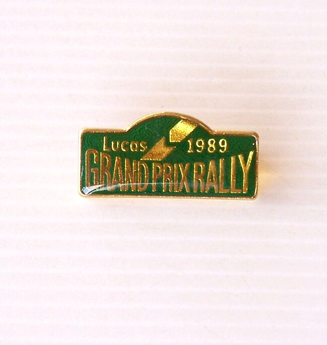 VINTAGE 1989 LUCAS DUTTON GRAND PRIX RALLY SOUVENIR LAPEL HAT BADGE PIN ...