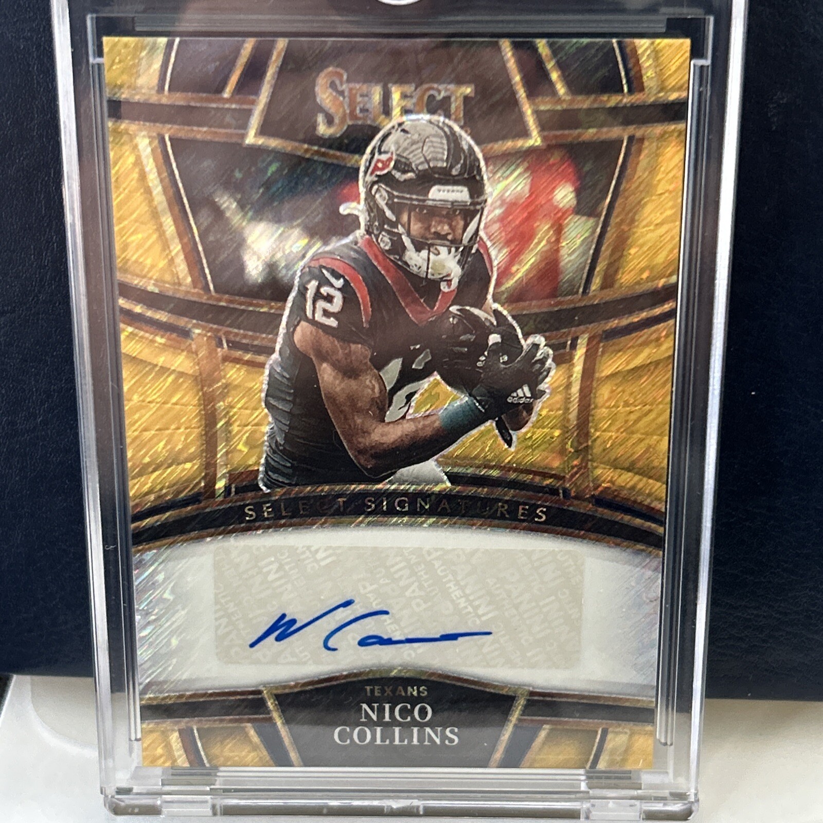 2022 Select Gold Prizm #SSP-NIC Select Signatures Nico Collins Rookie ...