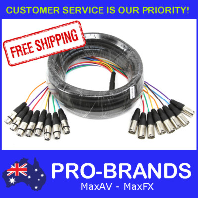10m 8-Way XLR M-F Male to Female Balanced Cable Core Lead Loom Snake Multicore | eBay Australia