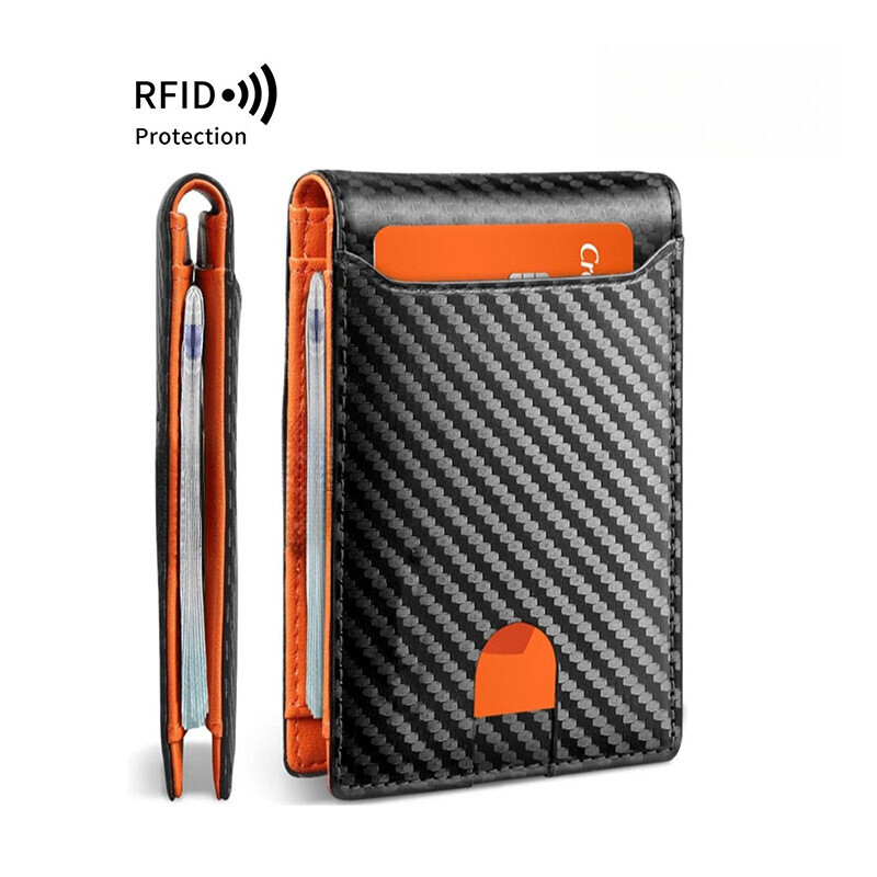 Slim Carbon Fiber Bifold Wallet – RFID Blocking, Money Clip, Stylish ...