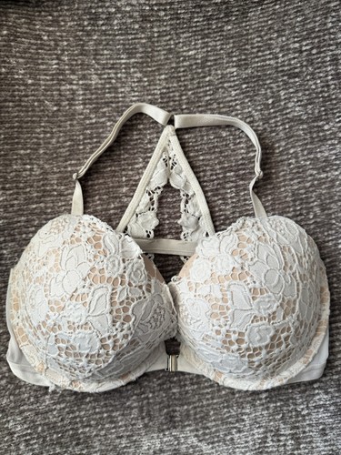 Victoria’s Secret Very Sexy WHITE CROCHET Super Padded Push-Up Bra 34D ...