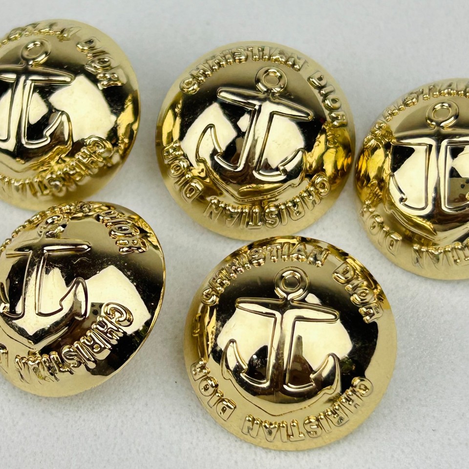 10 Gold Dior Buttons Christian Dior Logo Metal 18mm Vintage | eBay UK
