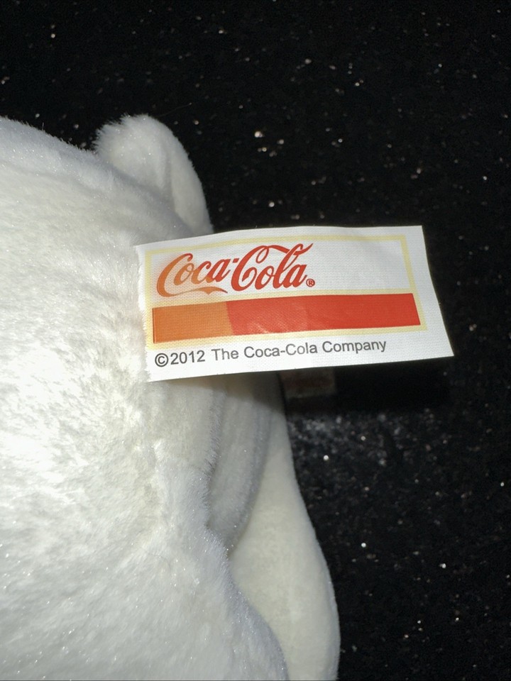 Coca-Cola Polar Bear w/ Red Scarf - 8in. Stuffed/Plush Bear - With Tag ...