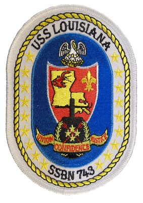 USS LOUISIANA SSBN-743 Submarine US Navy Patch 4.5" P-8 | eBay