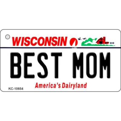 Best Mom Wisconsin License Plate Tag Novelty Key Chain KC-10654 | eBay