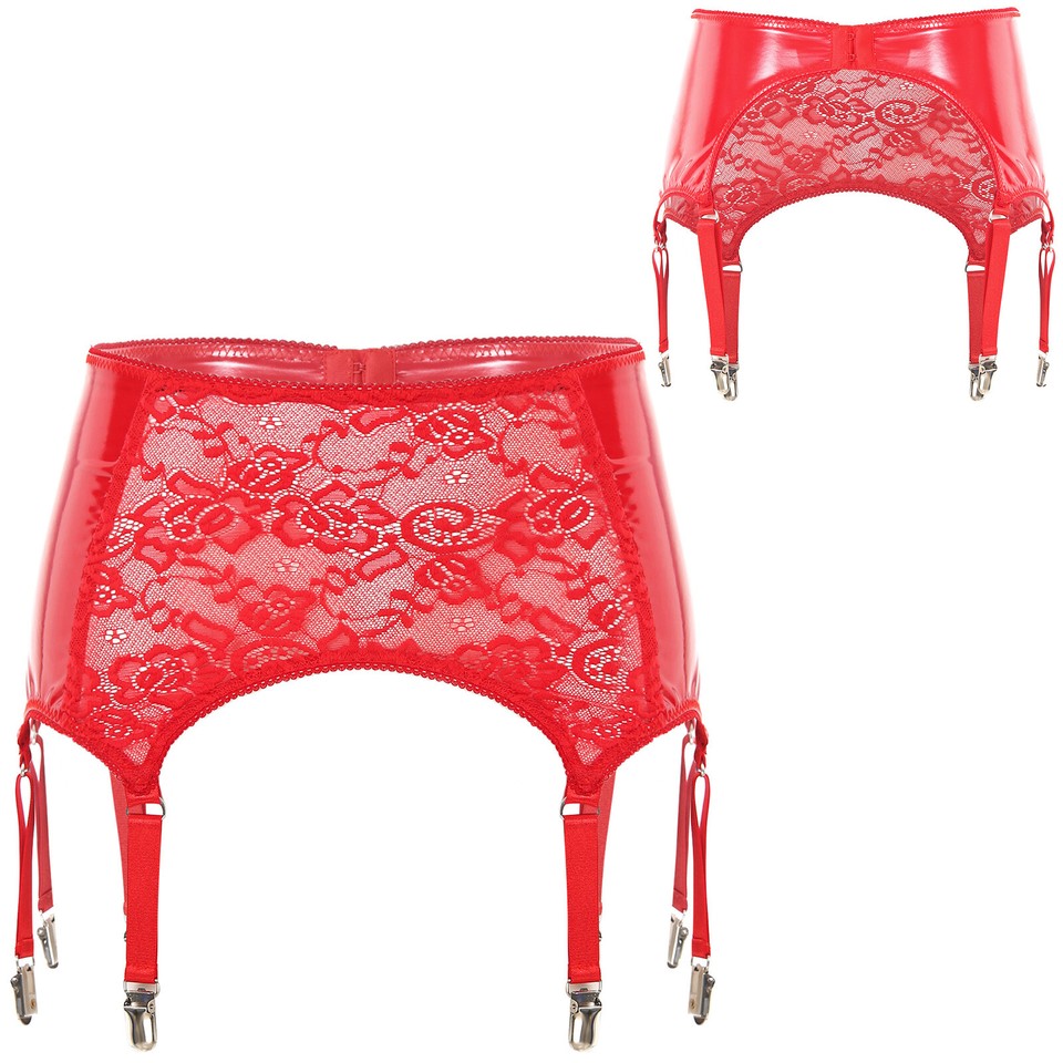 Women's Garter Belt Wedding Night Miniskirt High Waist Suspender Lace ...