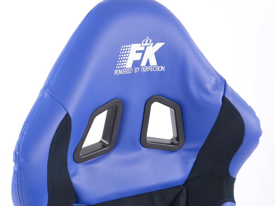 FK Pair BLUE BLACK Universal Full Bucket Sports Seats - Deluxe FG ...