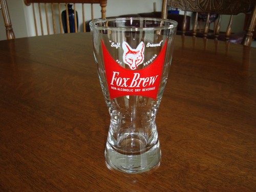 Vintage FOX BREW Beer Glass - EXCELLENT CONDITION | eBay