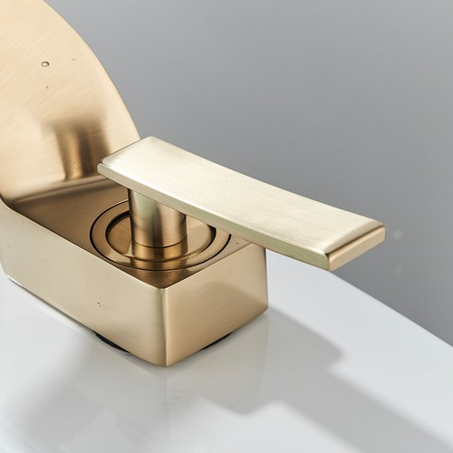 Bathroom Faucet Single Handle one Hole Waterfall Lavatory Vanity Sink ...