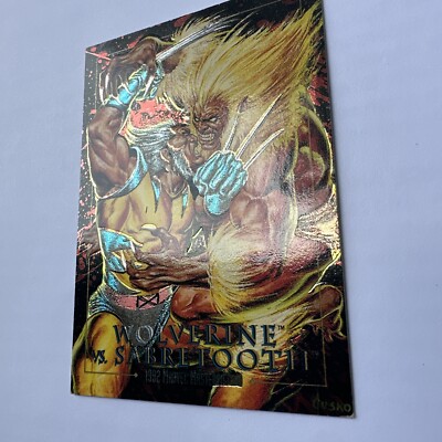 *REDUCED*Wolverine vs Sabretooth Battle 3D1992 Marvel Masterpieces ...