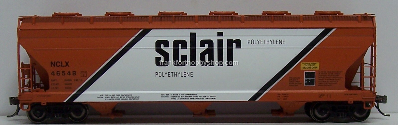 Intermountain #47020-22 HO ACF4650 CU. FT.3BAY Hopper SCLAIR Car #46548 ...