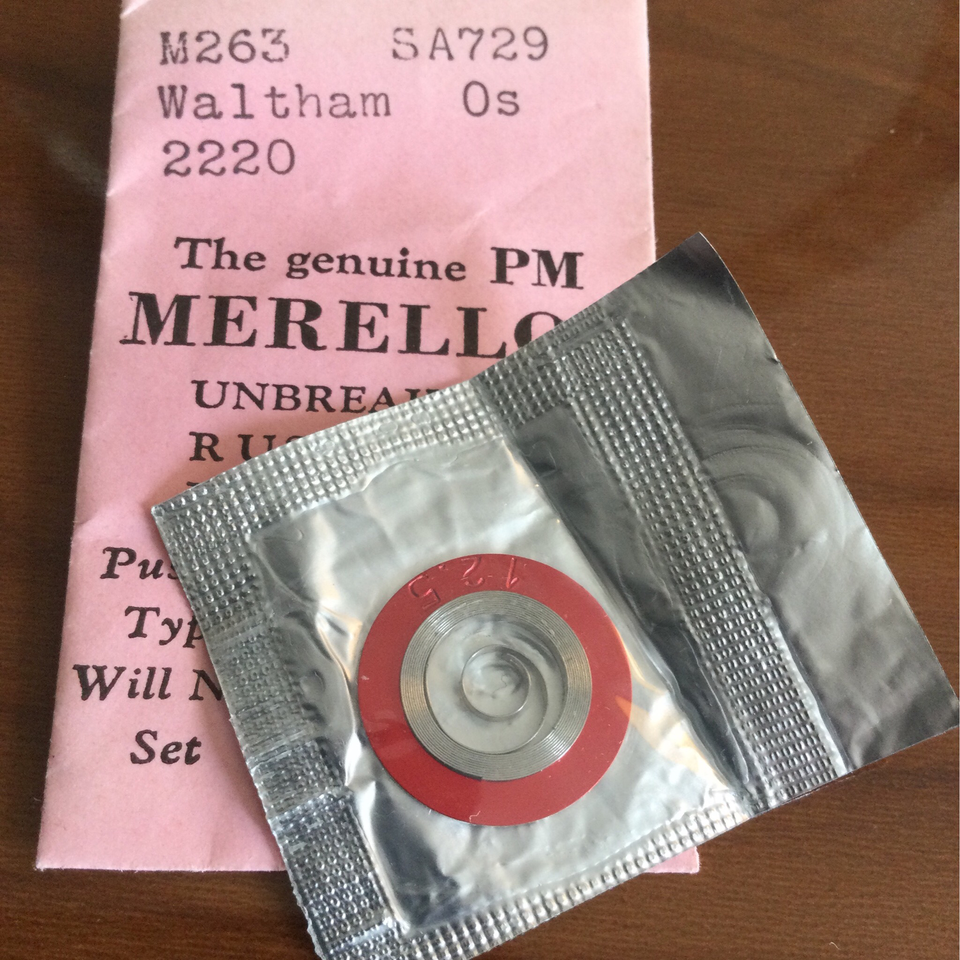 PM Merelloy Mainspring for Waltham 0s movements No. 2220 - Alloy | eBay